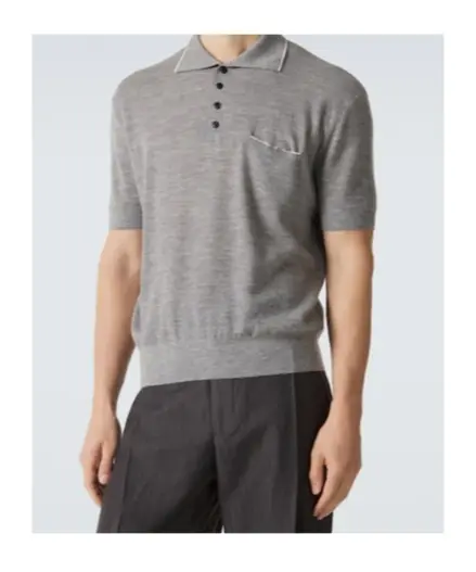 Giorgio Armani Cashmere And Silk Polo Shirt