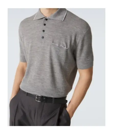 Giorgio Armani Cashmere And Silk Polo Shirt
