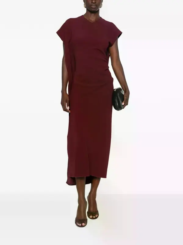 Victoria Beckham Draped Asymmetric Midi Dress