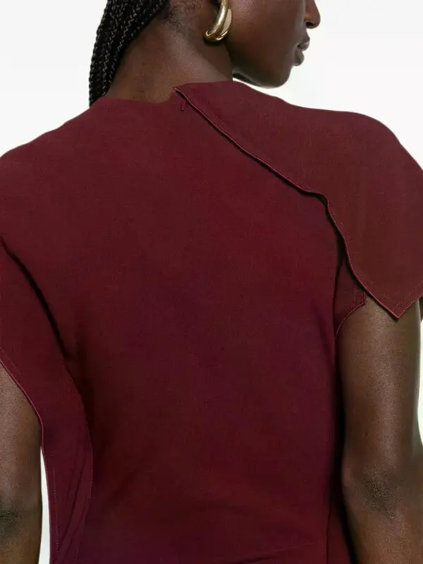 Victoria Beckham Draped Asymmetric Midi Dress