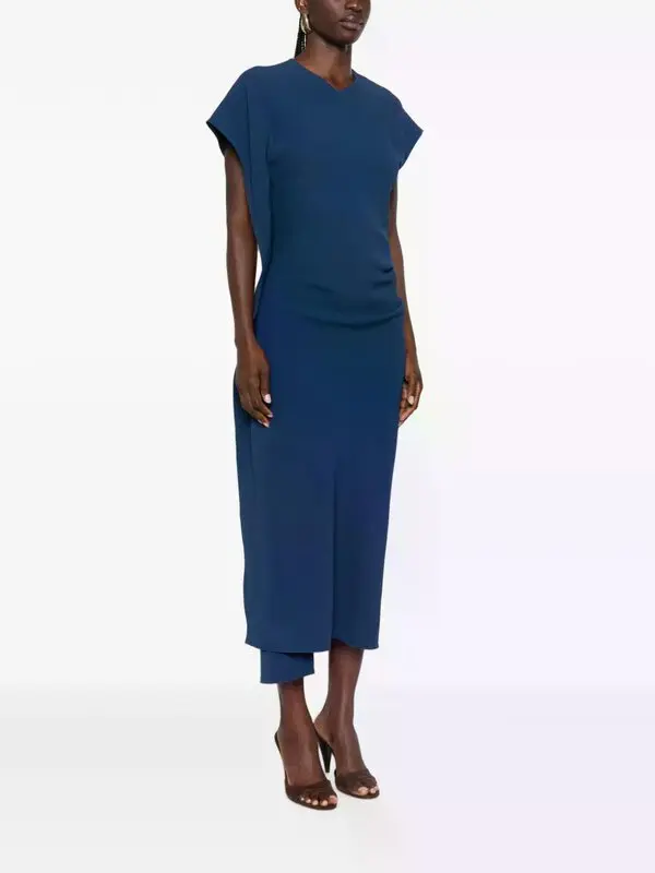 Victoria Beckham Draped-detail Midi Dress