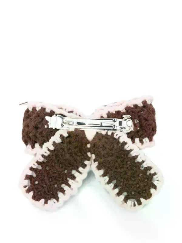 Stine Goya Crochet Knit Bow Hair Clip
