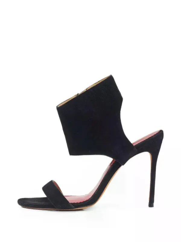 Carolina Herrera Suede Ankle Strap Sandals
