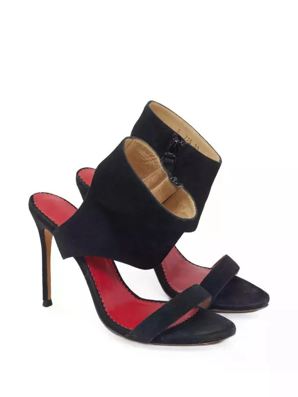 Carolina Herrera Suede Ankle Strap Sandals