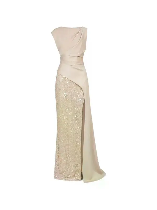 GEMY MAALOUF Asymmetrical Sequin-embellished Dress