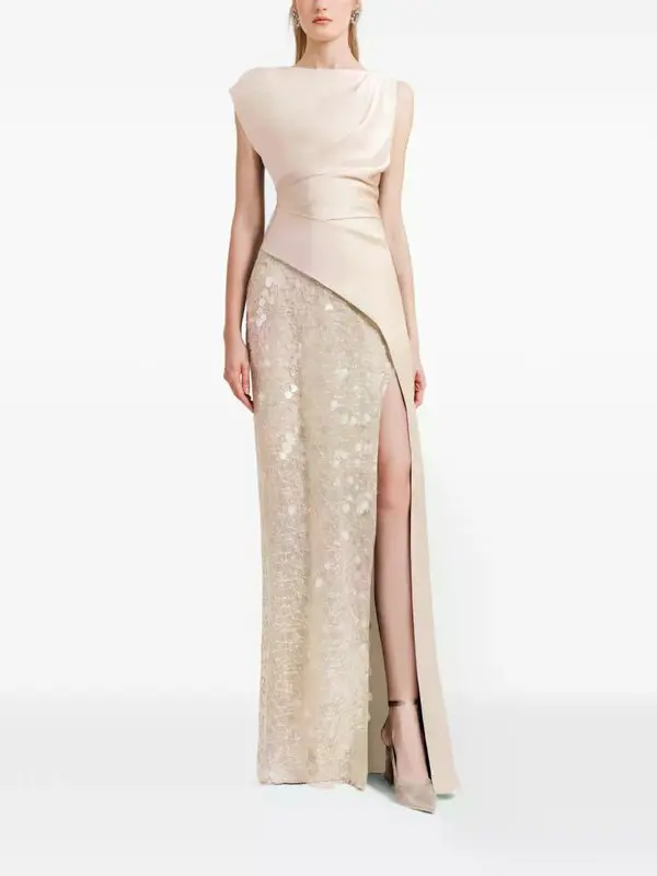 GEMY MAALOUF Asymmetrical Sequin-embellished Dress