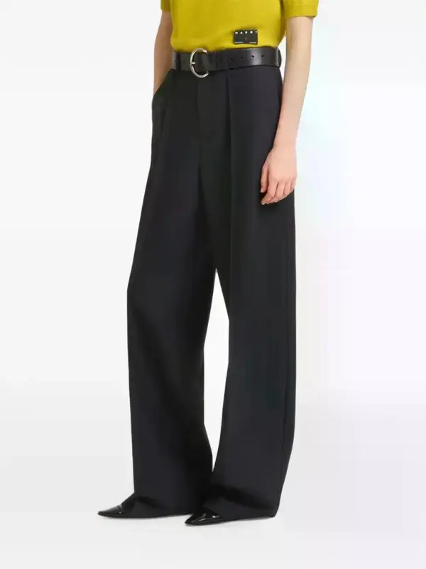 Marni Wool Wide-leg Trousers