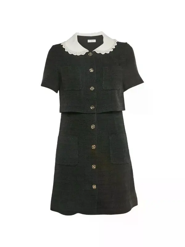 Sandro Faustine Peter Pan Collar Mini Dress