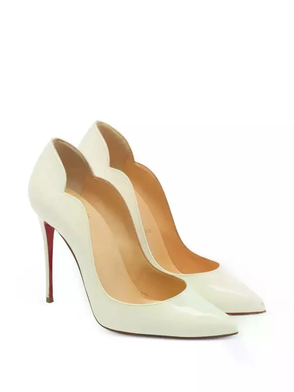 CHRISTIAN LOUBOUTIN Hot Chick Curved-topline Pumps - Neutrals