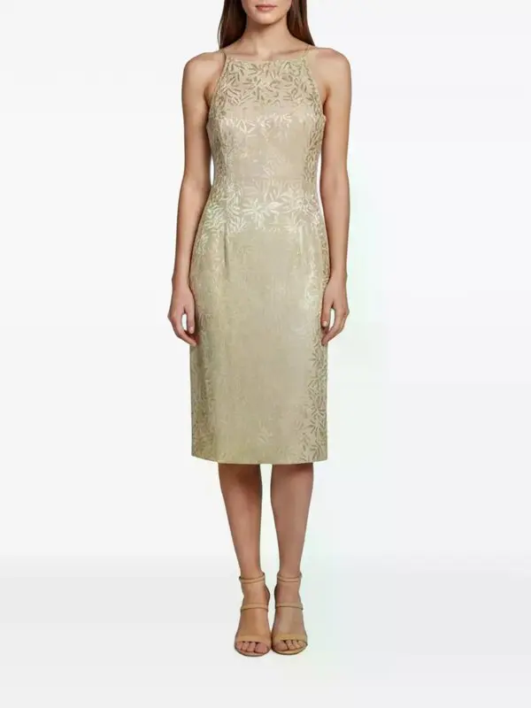 Escada Sleeveless Jacquard Midi Dress