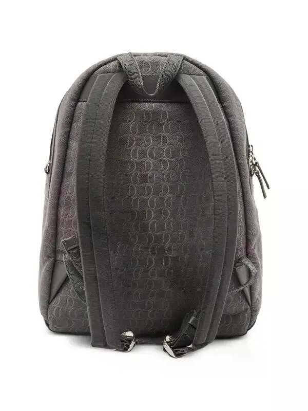 CHRISTIAN LOUBOUTIN Zip N Flap Monogram Jacquard Backpack