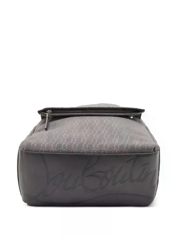 CHRISTIAN LOUBOUTIN Zip N Flap Monogram Jacquard Backpack