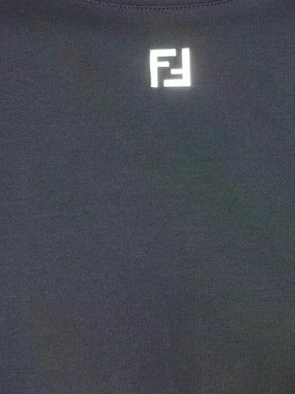 Fendi Ff Metallic-monogram T-shirt