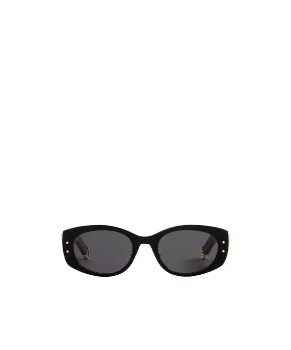 Dior Full Rim Oval Sunglasses - Black