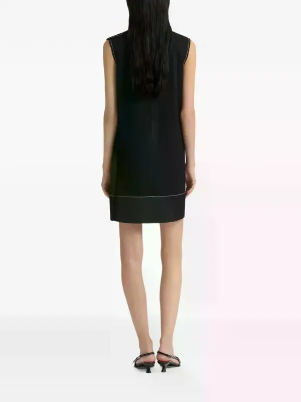 Marni Wool Wrap-effect Mini Dress With Pocket