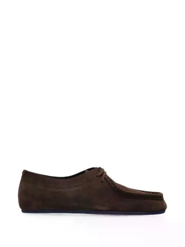 JIL SANDER Hood Suede Lace-up Shoes - Brown