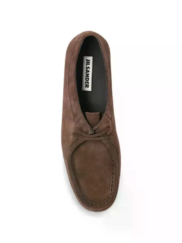 JIL SANDER Hood Suede Lace-up Shoes