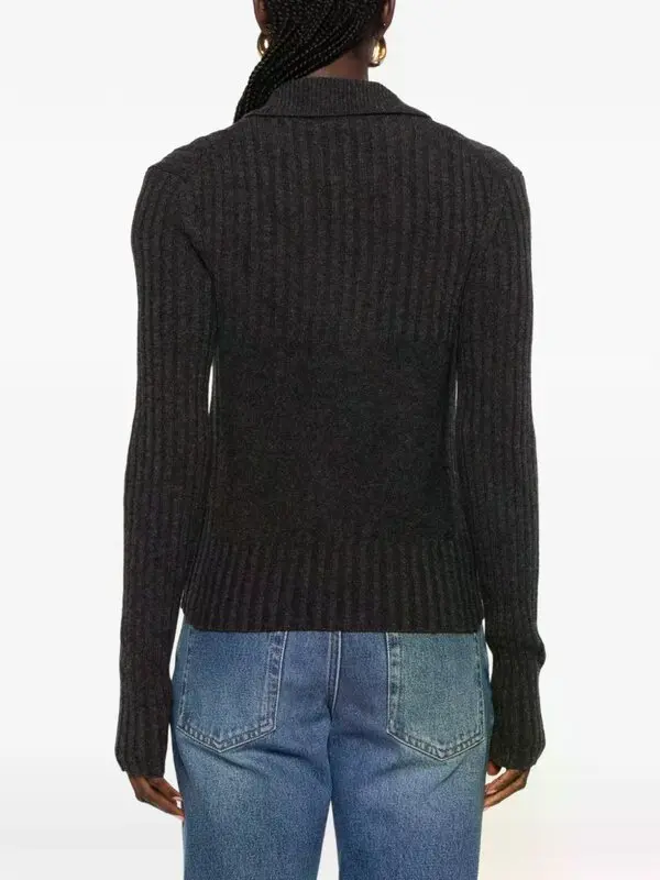 Victoria Beckham Ribbed-knit Zip-up Cardigan