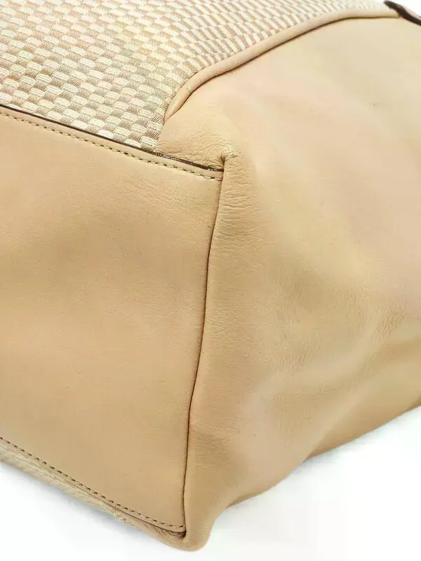COACH Ava Canvas Calf Leather Tote Bag
