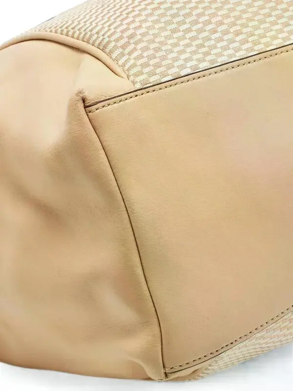 COACH Ava Canvas Calf Leather Tote Bag