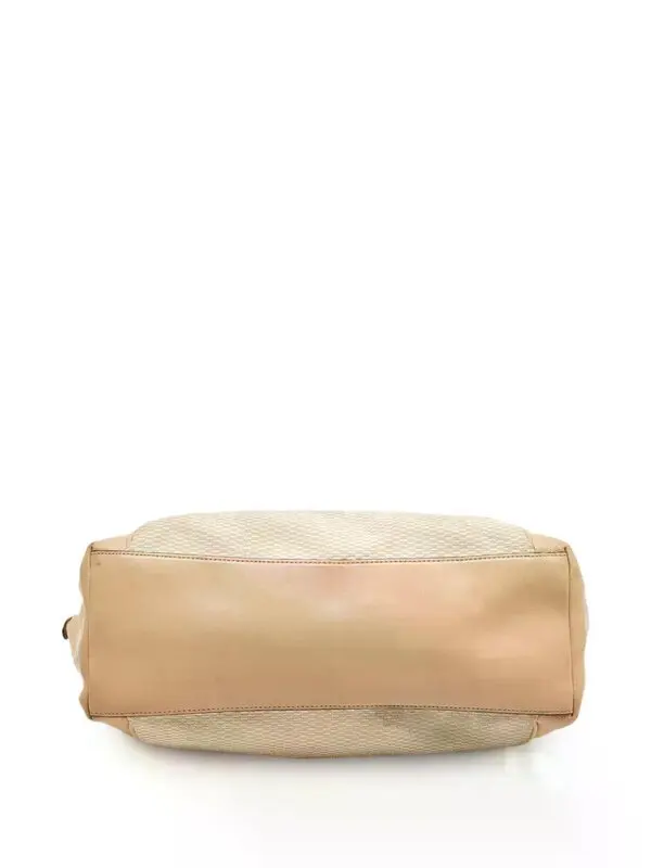 COACH Ava Canvas Calf Leather Tote Bag