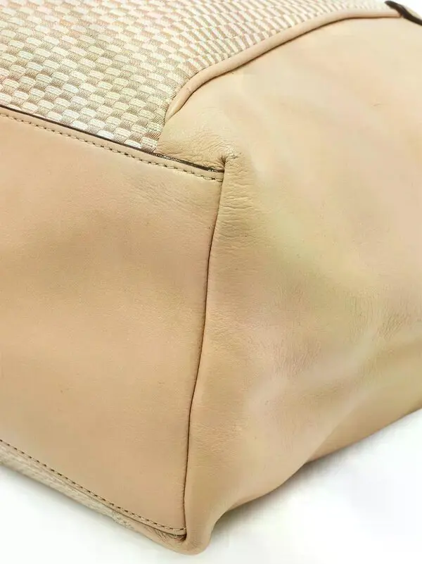 COACH Ava Canvas Calf Leather Tote Bag