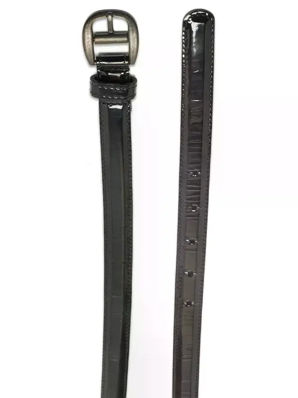 Bottega Veneta Patent Leather Belt - Black
