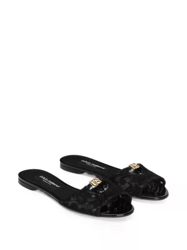 Dolce & Gabbana Ciabatta Flat Slides - Black
