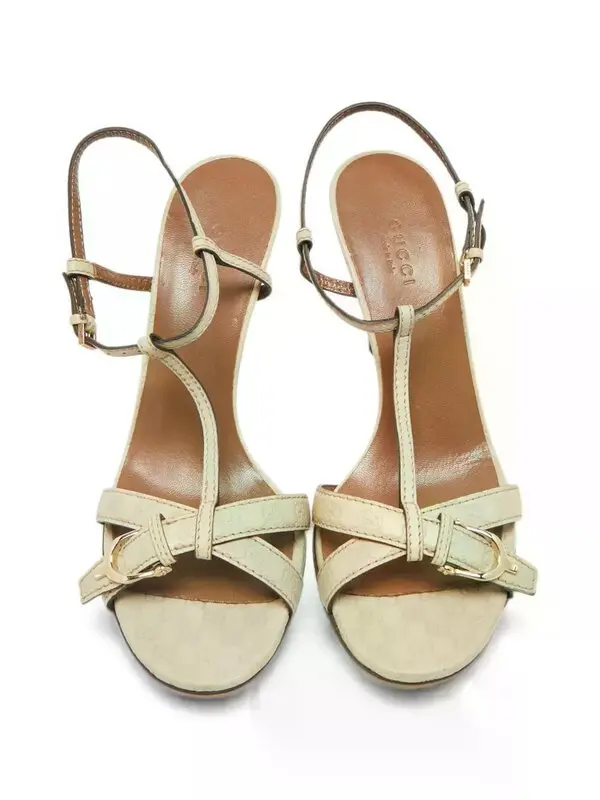 Gucci Gg Supreme Heeled Sandals