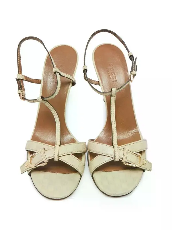 Gucci Gg Supreme Heeled Sandals