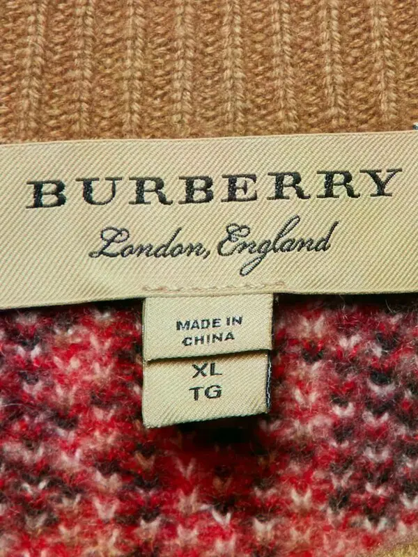 Burberry Checked Cashmere Sweater