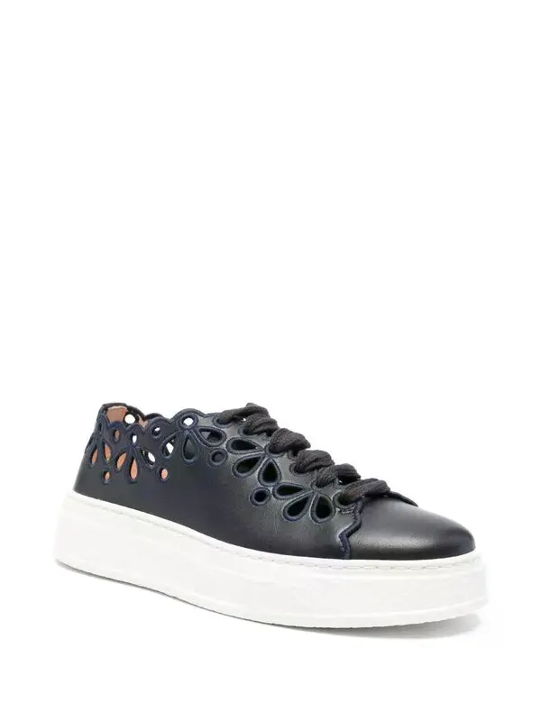 Agl Laser-cut Scalloped Sneakers