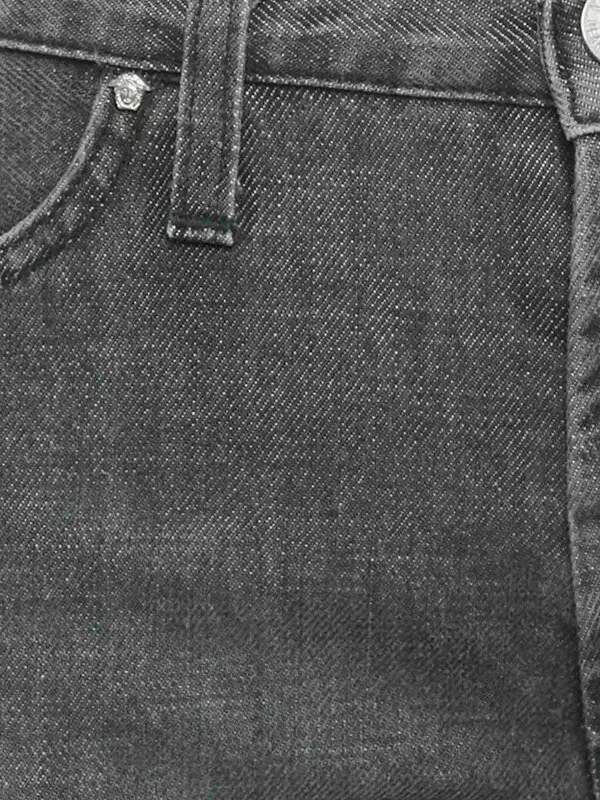 Versace Logo Embroidered Jeans
