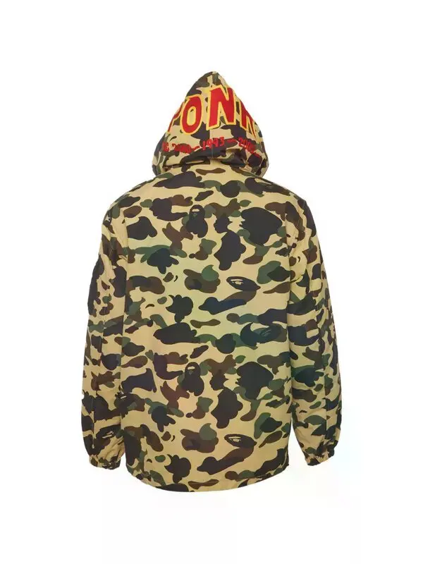 A BATHING APE Shark Camo-print Zip-up Hoodie