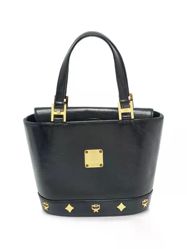 Mcm Studded Bucket Tote Bag - Black