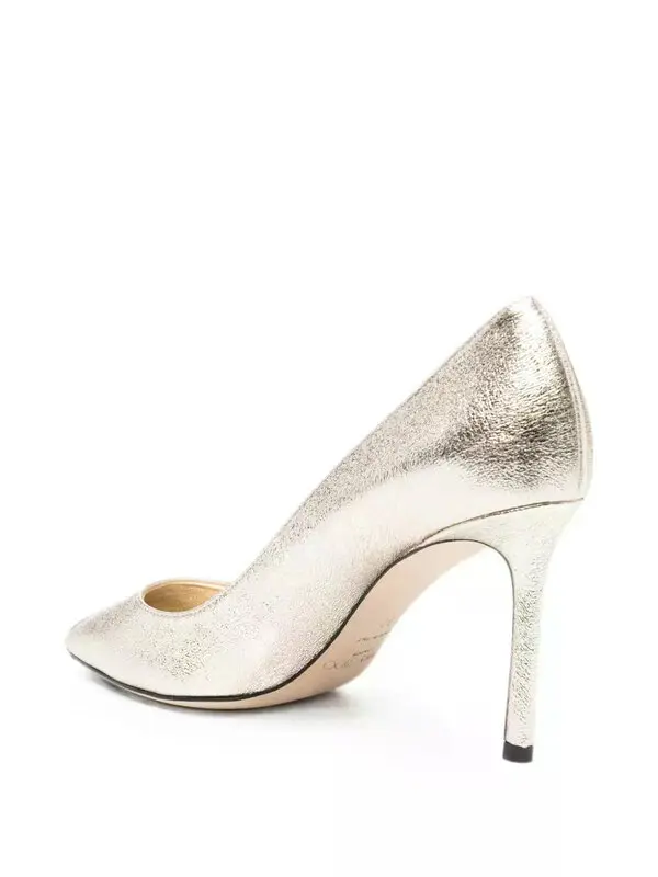 JIMMY CHOO Romy Metallic Leather Pumps