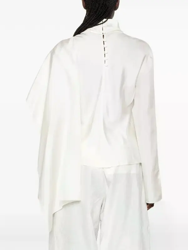 RÓHE Draped Silk Top