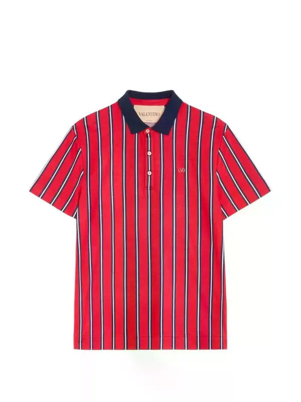 Valentino Garavani Striped Polo Top