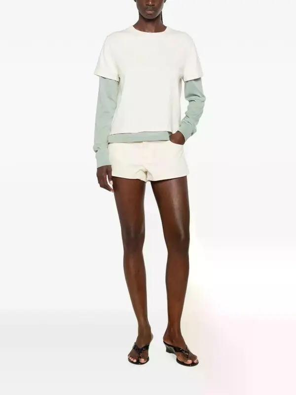 EB DENIM Portman Low-rise Shorts - Neutrals