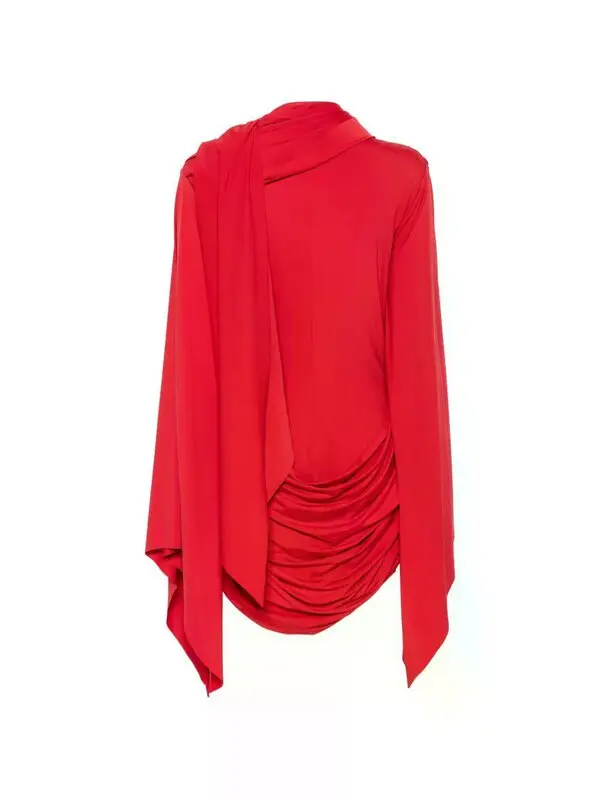 DE LA VALI Perisa Draped-detail Mini Dress