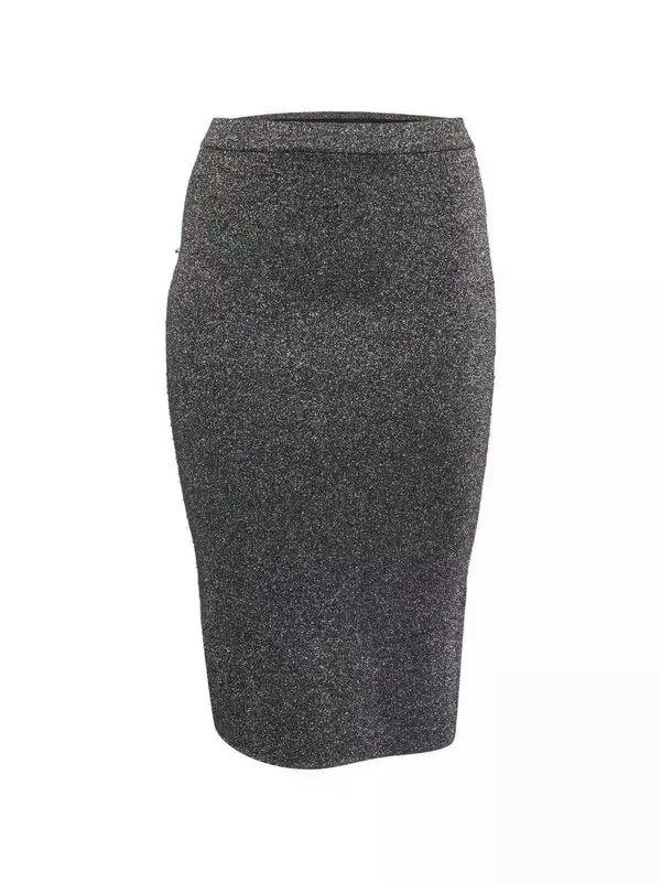Sandro Lurex Knit Midi Skirt
