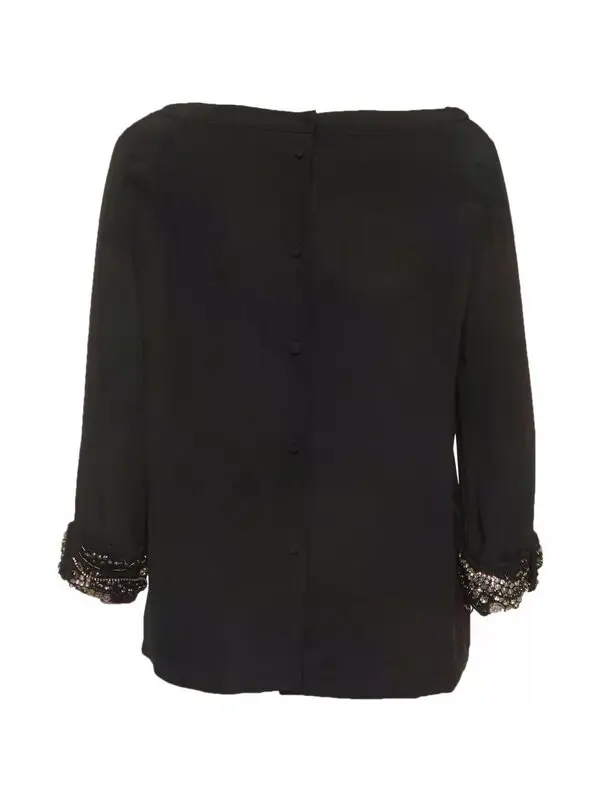 Prada Embellished Silk Blouse