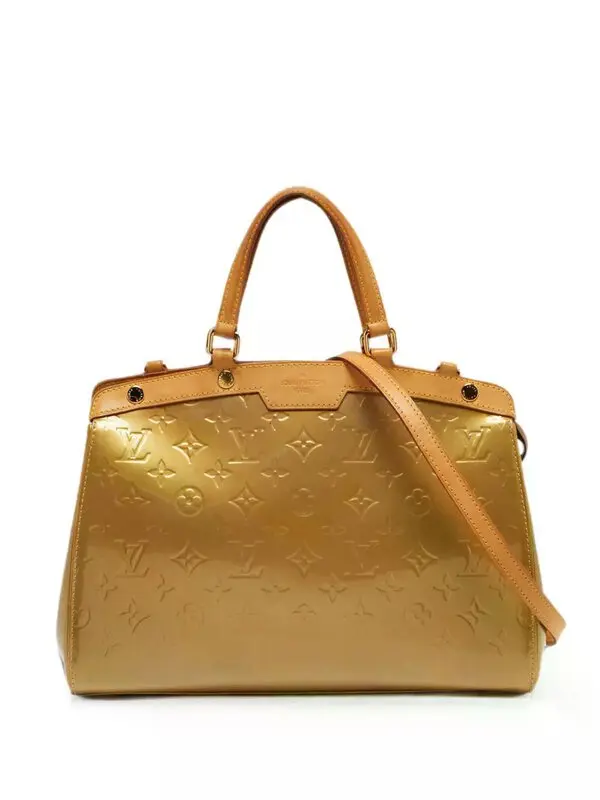 LOUIS VUITTON Monogram Vernis Brea Mm Tote Bag - Gold