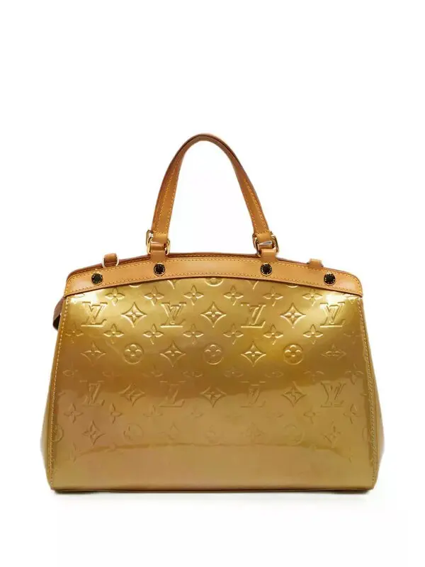 LOUIS VUITTON Monogram Vernis Brea Mm Tote Bag - Gold