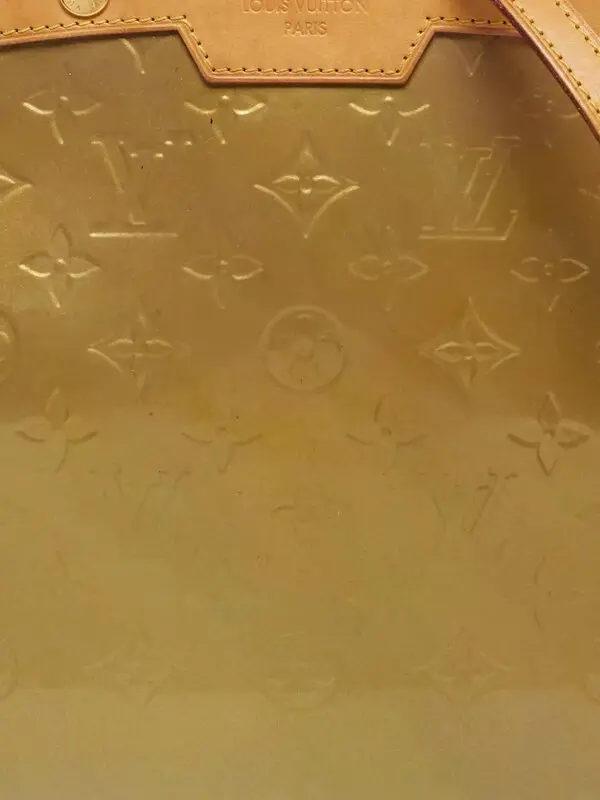 LOUIS VUITTON Monogram Vernis Brea Mm Tote Bag - Gold
