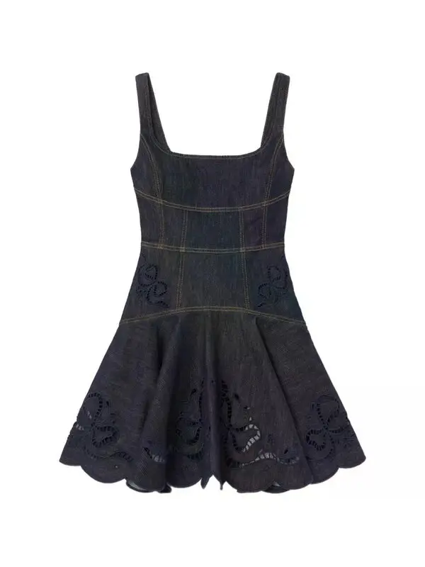 SELF-PORTRAIT Bow-embroidered Mini Dress