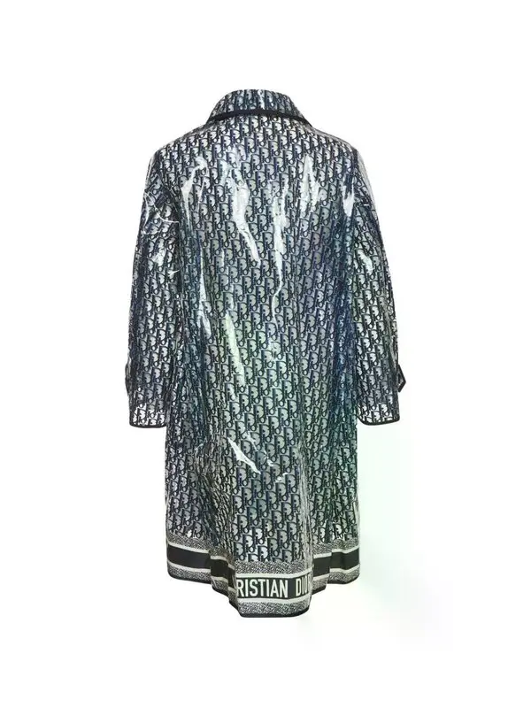 Dior Oblique Motif Rain Coat - Blue