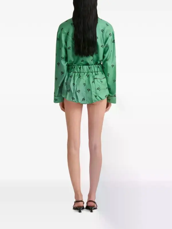 Marni Silk Twill Bloomers With Floral Print