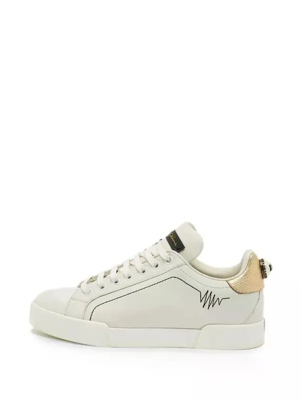 Dolce & Gabbana Portofino Lace-up Sneakers - Neutrals