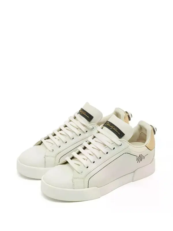 Dolce & Gabbana Portofino Lace-up Sneakers - Neutrals